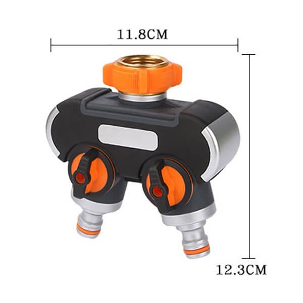 2 Way Adjustable Garden Hose Splitter - EVERPEAKTOOLS