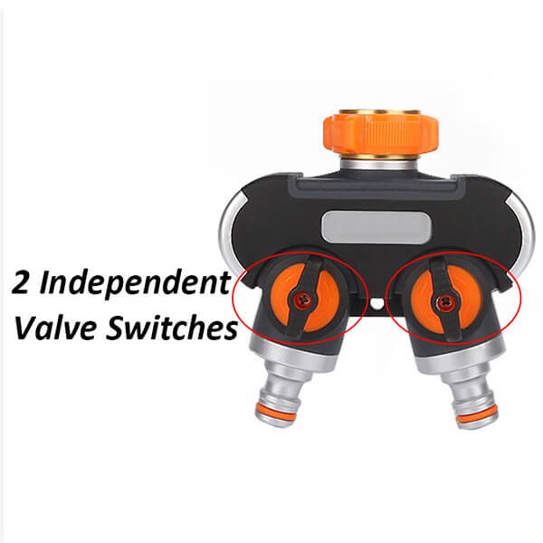 2 Way Adjustable Garden Hose Splitter - EVERPEAKTOOLS