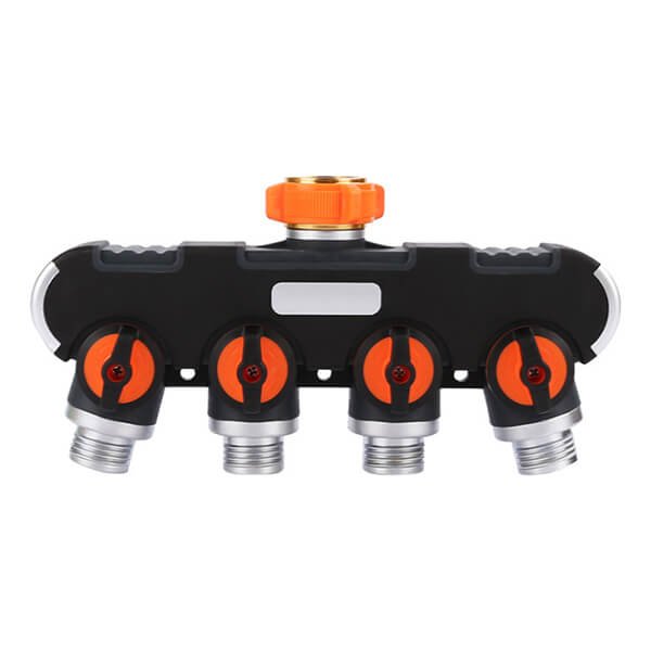 Multi Purpose 4 Way Brass Water Faucet Hose Splitter - EVERPEAKTOOLS