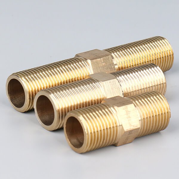 Double Male Thread Brass Pipe Fitting Plug Connector - EVERPEAKTOOLS