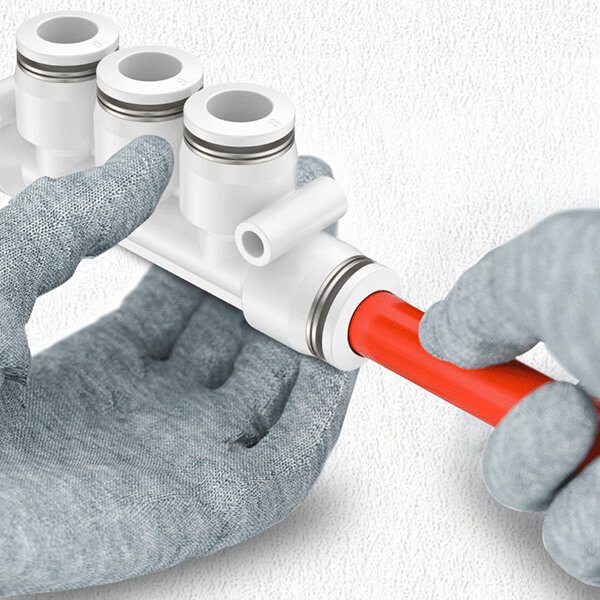 PK Plastic 5 Way Quick Connectors Pneumatic Push to Connect Fitting ...